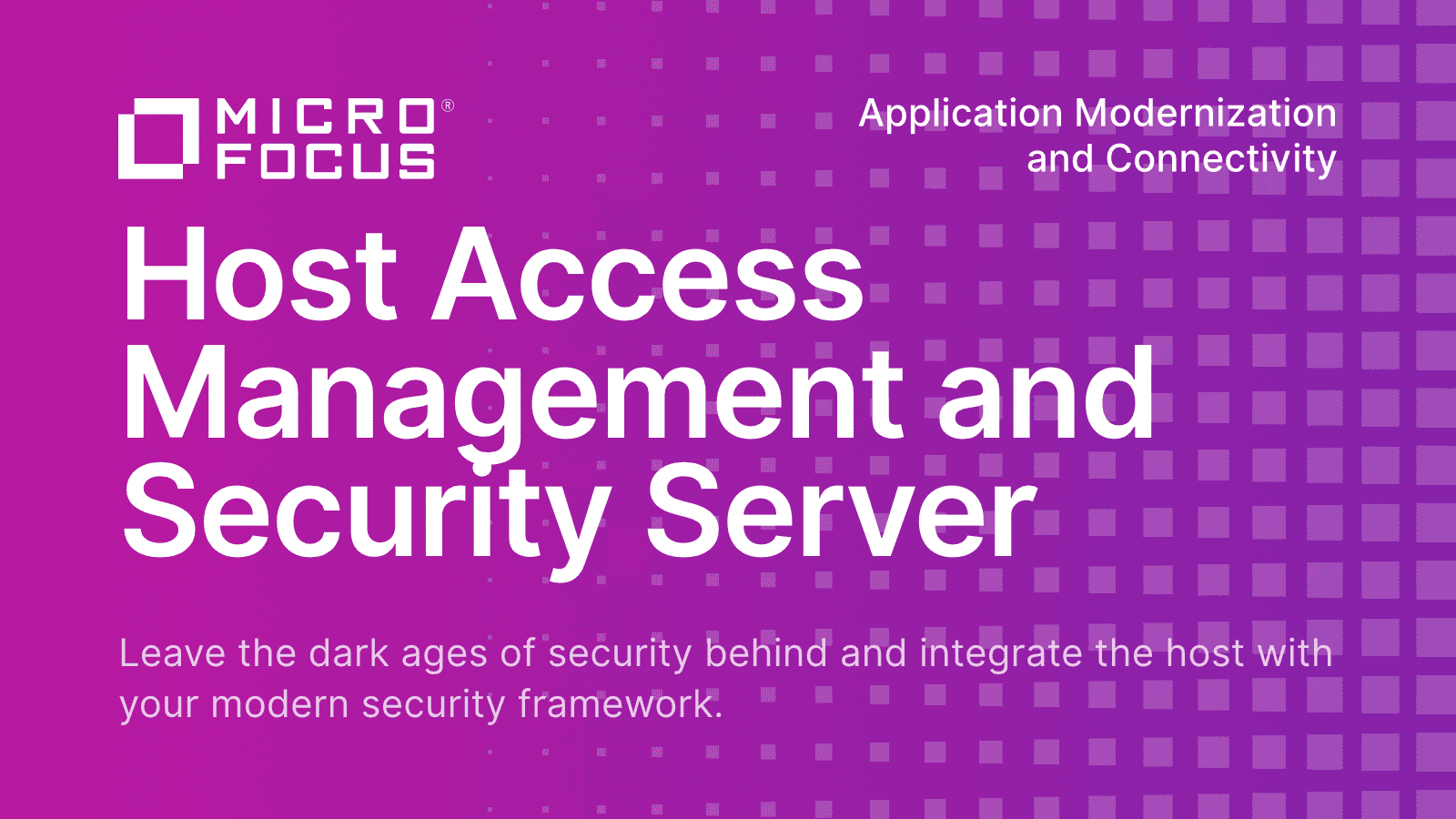 Host Access Management and Security Server | Micro Focus