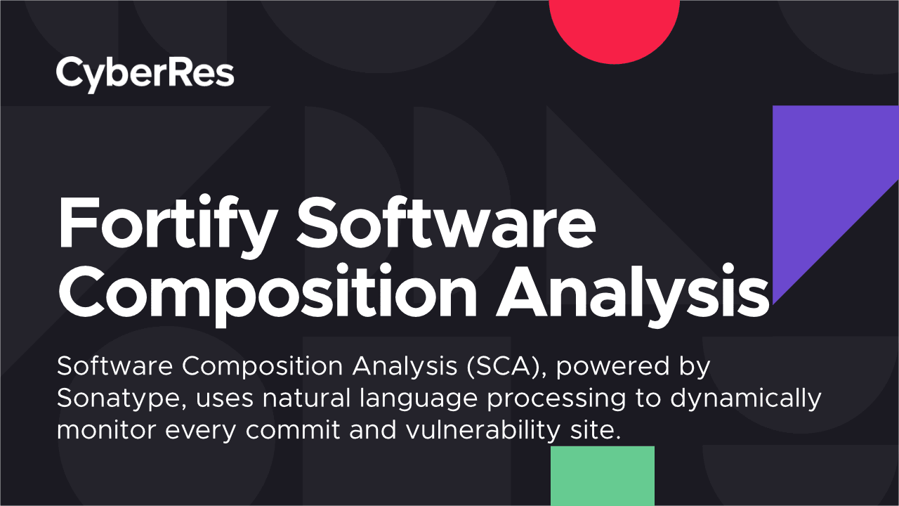 Software Composition Analysis (SCA) | CyberRes